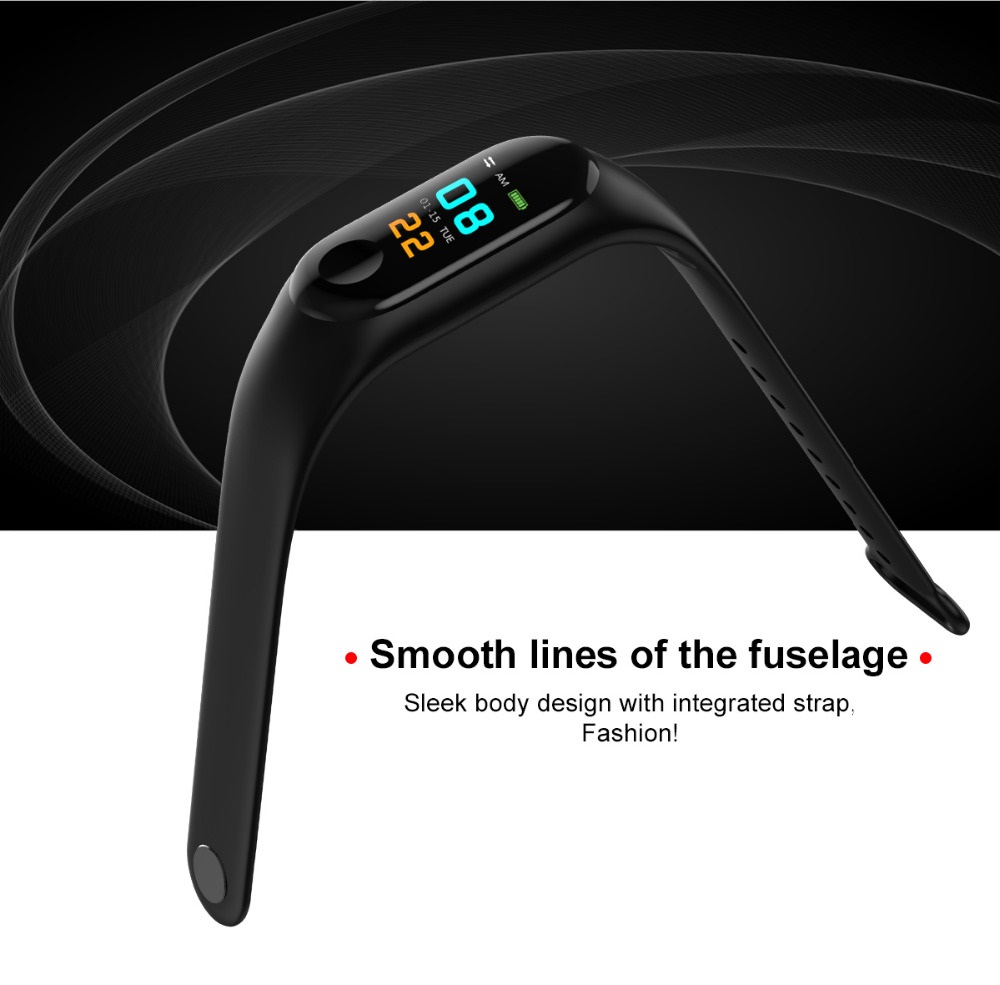 M3 SMART BAND กำไลอัจฉริยะเพื่อการออกกำลังกาย วัดความดันโลหิต เครื่อง ...
