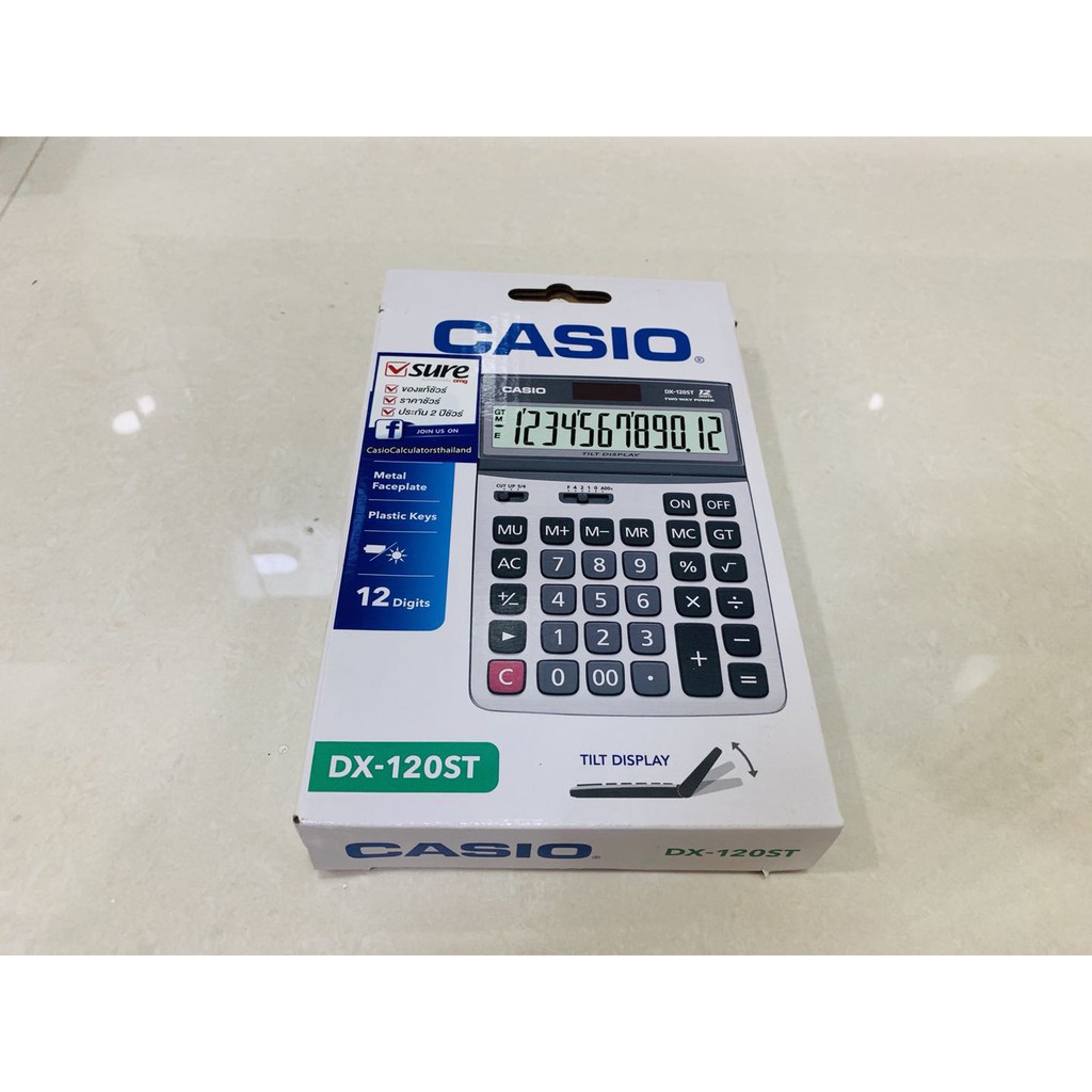 เครื่องคิดเลข Casio DX-120ST เครื่องคิดเลขตั้งโต๊ะคาสิโอ ของใหม่ ของแท้ - SHOP2387 - ThaiPick