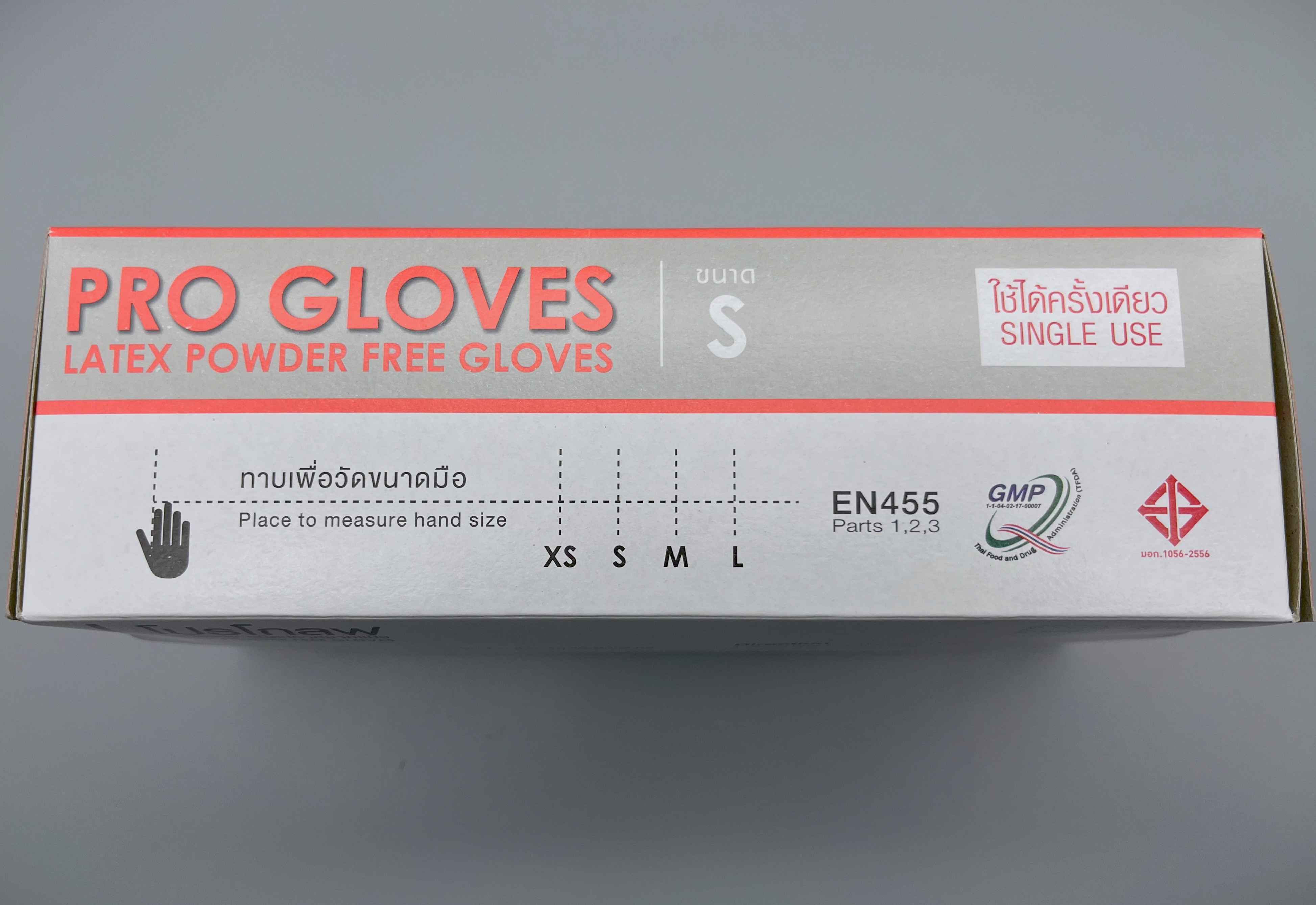 ถุงมือยาง ถุงมือแพทย์ โปรโกลฟ Pro Gloves ไม่มีแป้ง Powder FREE Size XS S M L 100 ชิ้น - Med ...