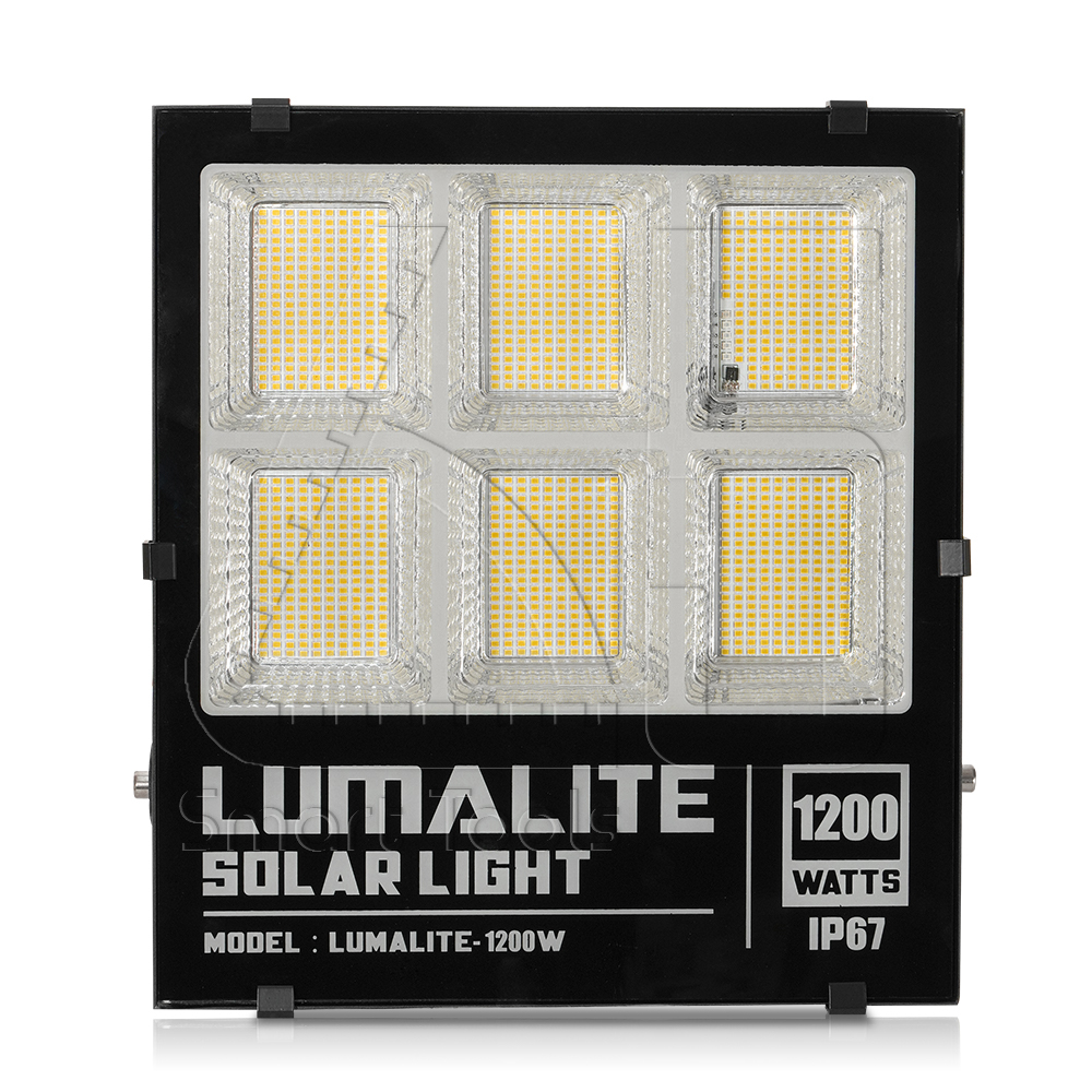LUMALITE ไฟโซล่าเซลล์ ไฟสปอร์ตไลท์ 1,200W สี ขาว (White) / วอร์มไวท์ ...