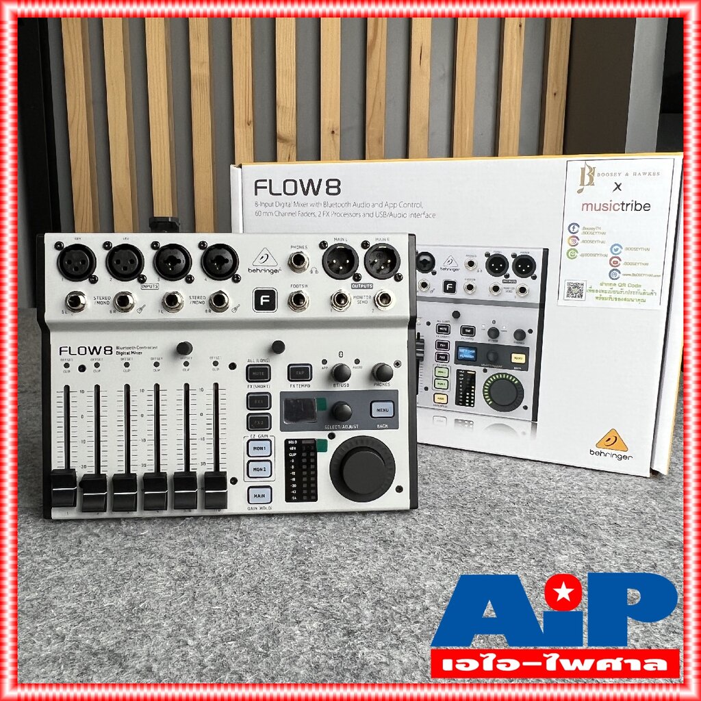 BEHRINGER FLOW-8 MIXER DIGITAL ดิจิตอลมิกเซอร์ 8 แชนแนล สามารถควบคุม ...