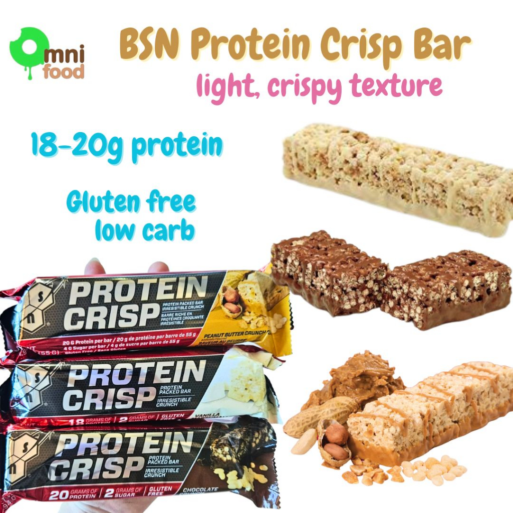 BSN Protein Crisp protein bar gluten free (USA) - shopcosmics - ThaiPick