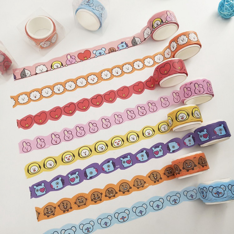 Kpop BTS BT21 Paper ing Washi Tape Scrapbook Sticker DIY Diary Decals ...