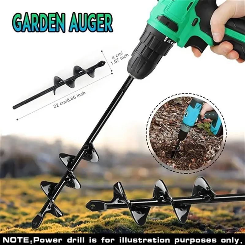 8 Sizes Planter Garden Auger Spiral Drill Bit Planting Hole Digger ...