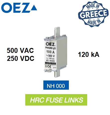ฟิวส์ใบมีด / HRC FUSE LINK / NH000 - OEZ (Made in Greece) | Lazada.co.th