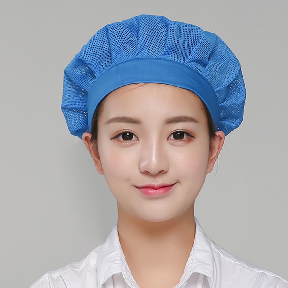 Uni Breathable Adjustable Mesh Cap Factory Worker Kitchen Cooking Chef ...