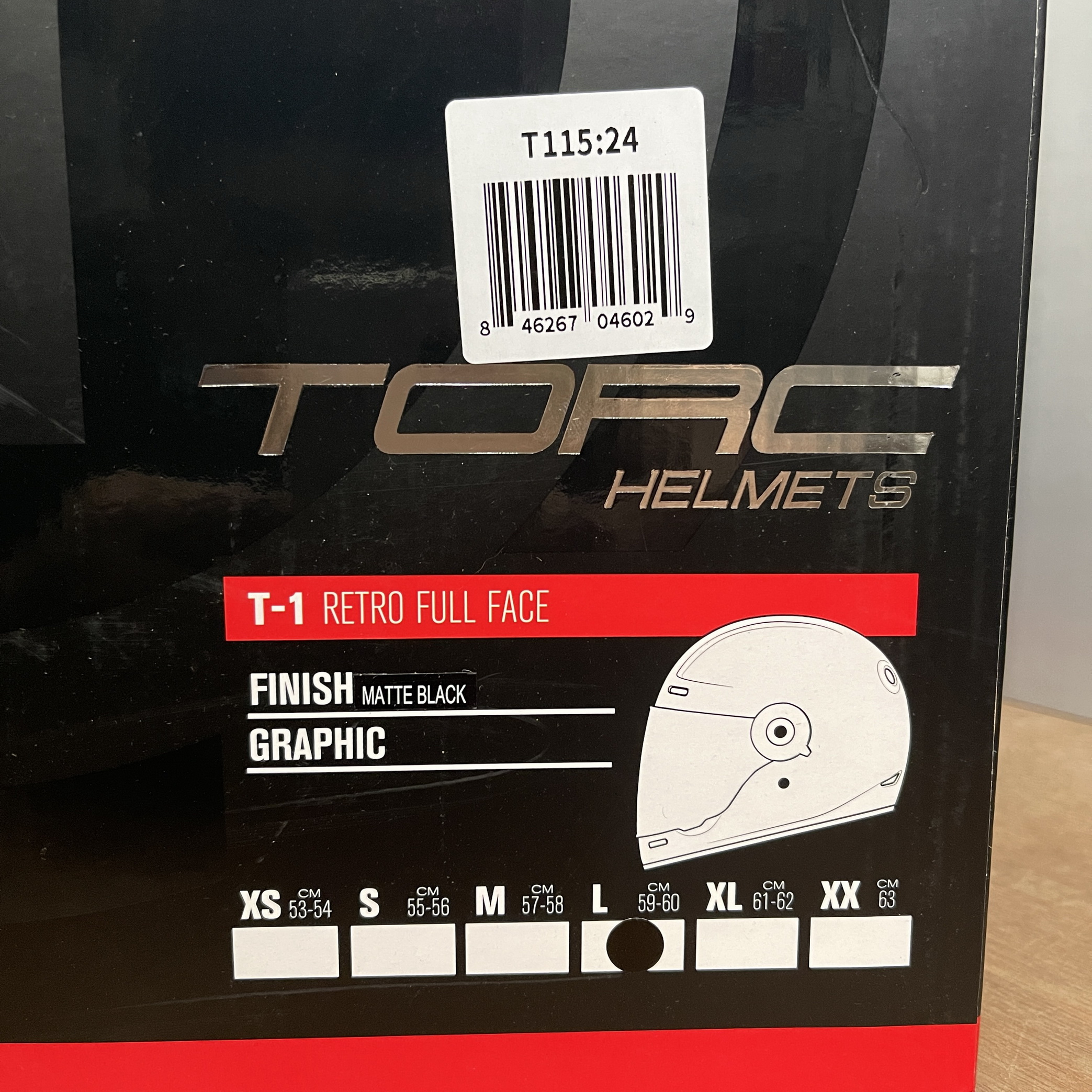 TORC T-1 RETRO FULL FACE MATTE BLACK แว่นชั้นเดียว นวมถอดซักได้ มีช่อง ...