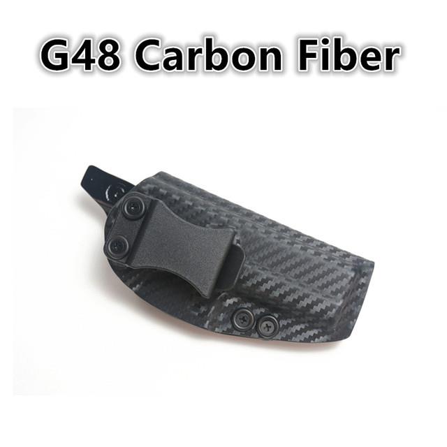 【cw】 Carbon Kydex IWB Glock G43 G43X G48 Charger Port 9mm Magazines Mag ...