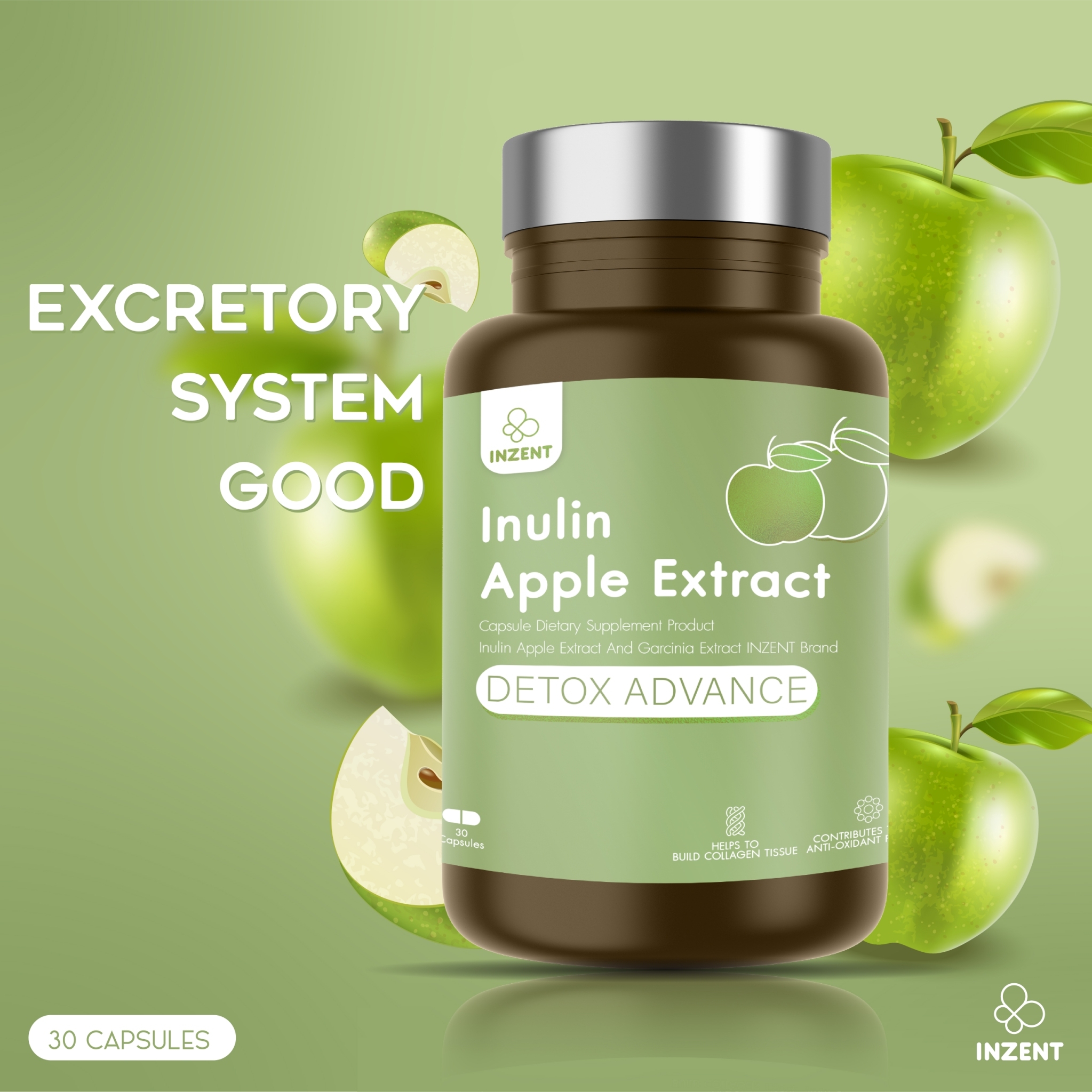 INZENT ผลิตภัณฑ์ดีท๊อกซ์ Detox สมุนไพรแอปเปิ้ลเขียวดีท็อกซ์ อ้วนผอม ...