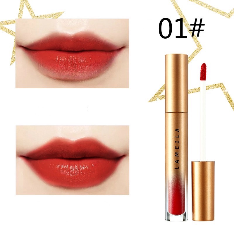 [ส่งเร็วพิเศษ!] Lameila Velvel lip Glaze Gold Edition ลิปกลอสเนื้อ ...