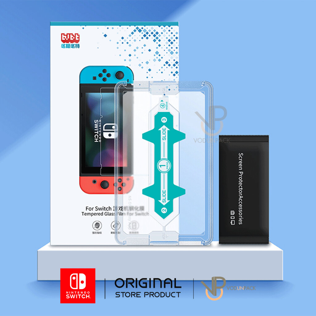 VP EASY Temperglass 9h กระจกติดหน้าจอ Nintendo Switch Oled และ รุ่นปกติ ติดง่ายสุดๆ แค่วาง รู ...