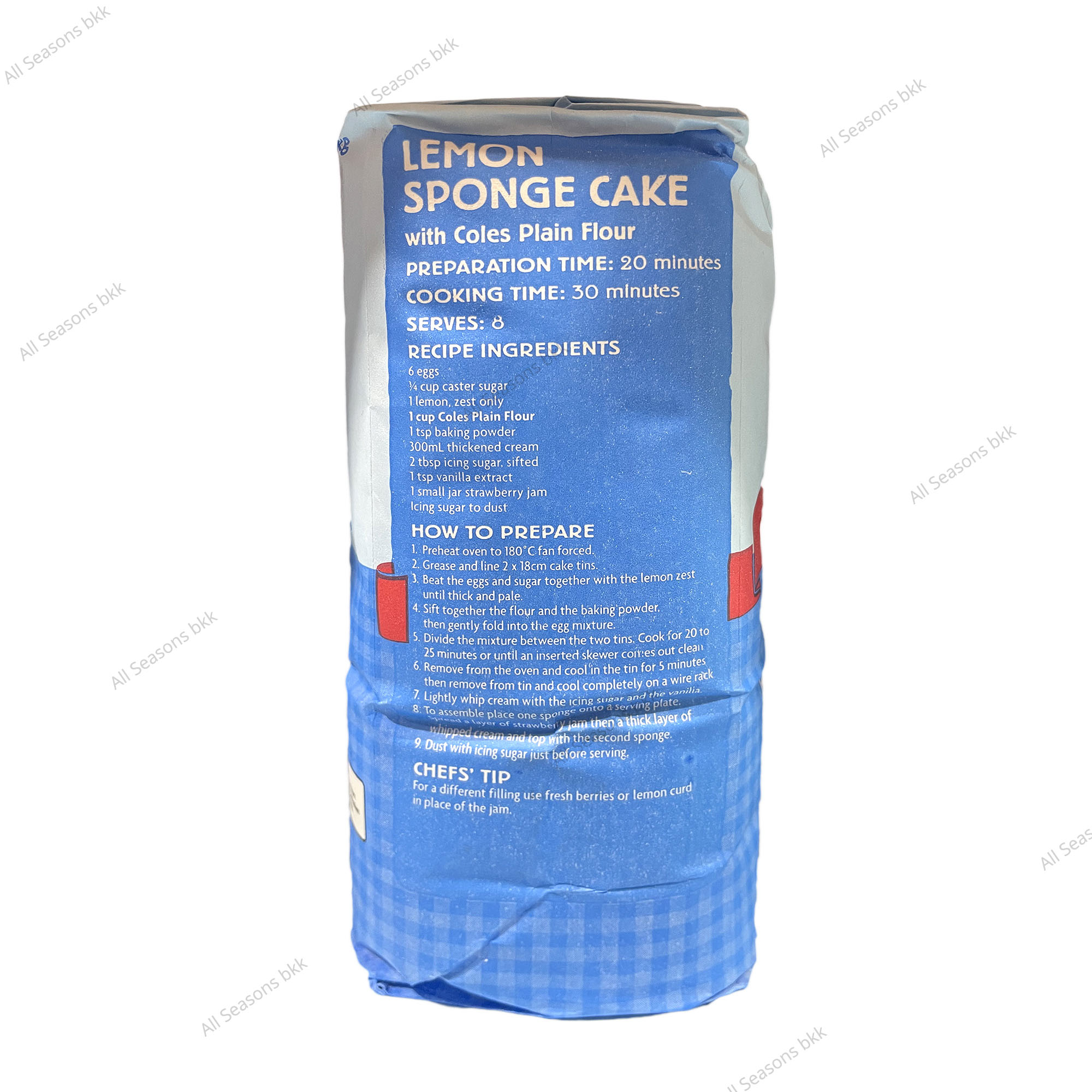 Coles แป้งสาลี ไม่ฟอกสี White Plain Flour ขนาด 1kg. (Best before ...