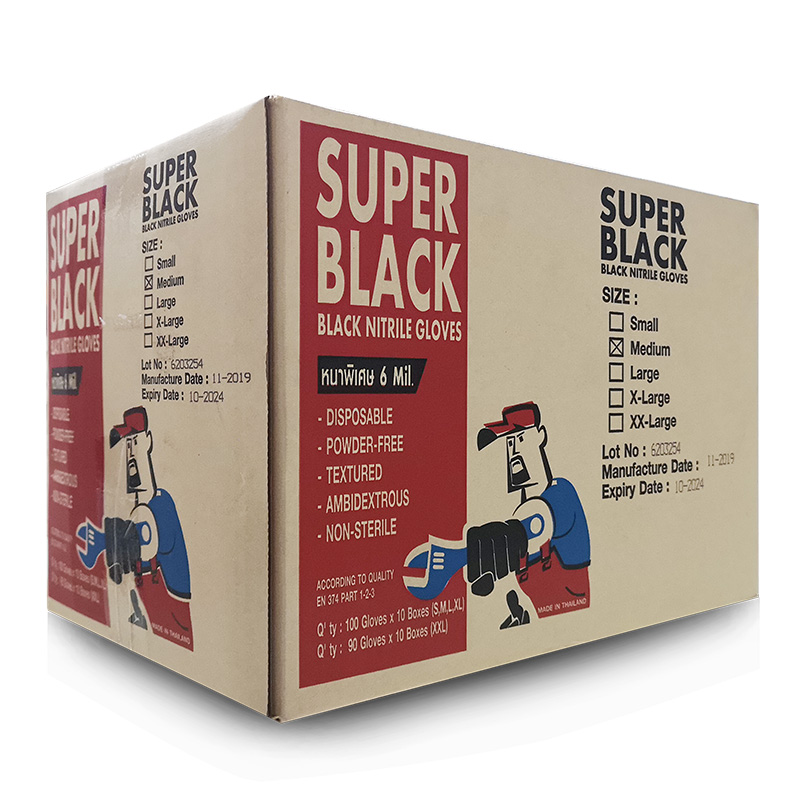 ถุงมือไนไตรสีดำ รุ่น MICROTEX®️ Super Black (บรรจุ 100 ชิ้น) - PPEMATE ...