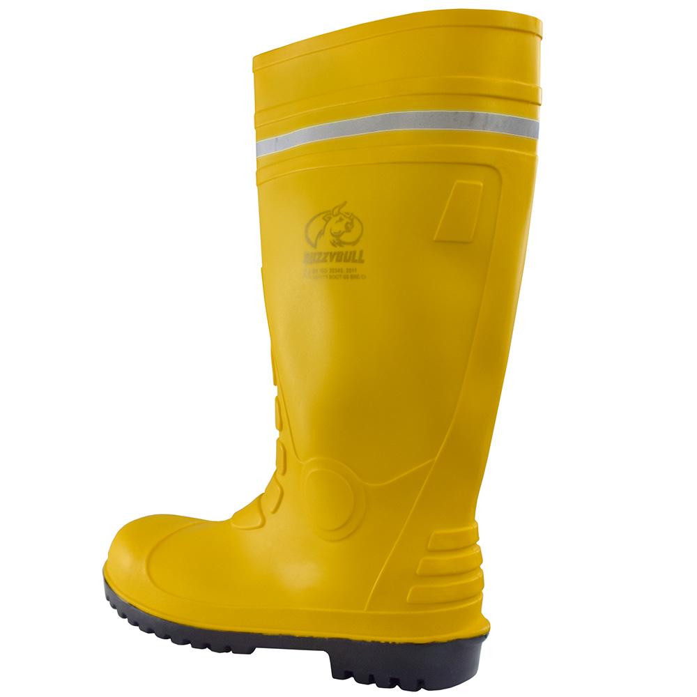 YELLOW SAFETY BOOT 40 cm รองเท้าบูทยาง สูง 40cm หัวเหล็ก พื้นเหล็ก บน ...