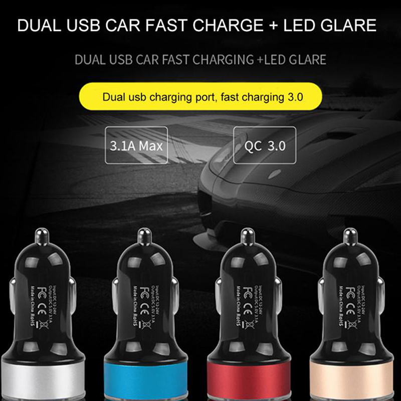 DENG USB Car Charger With LED Display Universal Mobile Phone Car ...