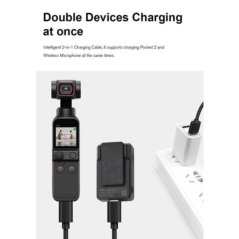 STARTRC POCKET2 Type C 2 in 1 Double Type C USB Charging Cable for DJI OSMO POCKET 2 Camera ...