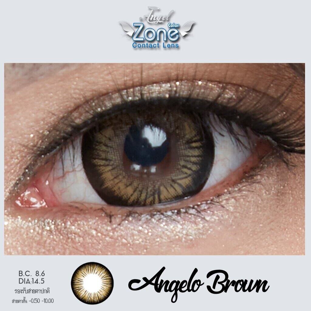 Angelzone คอนแทคเลนส์ รุ่น 14.5 Angelo Brown | Lazada.co.th