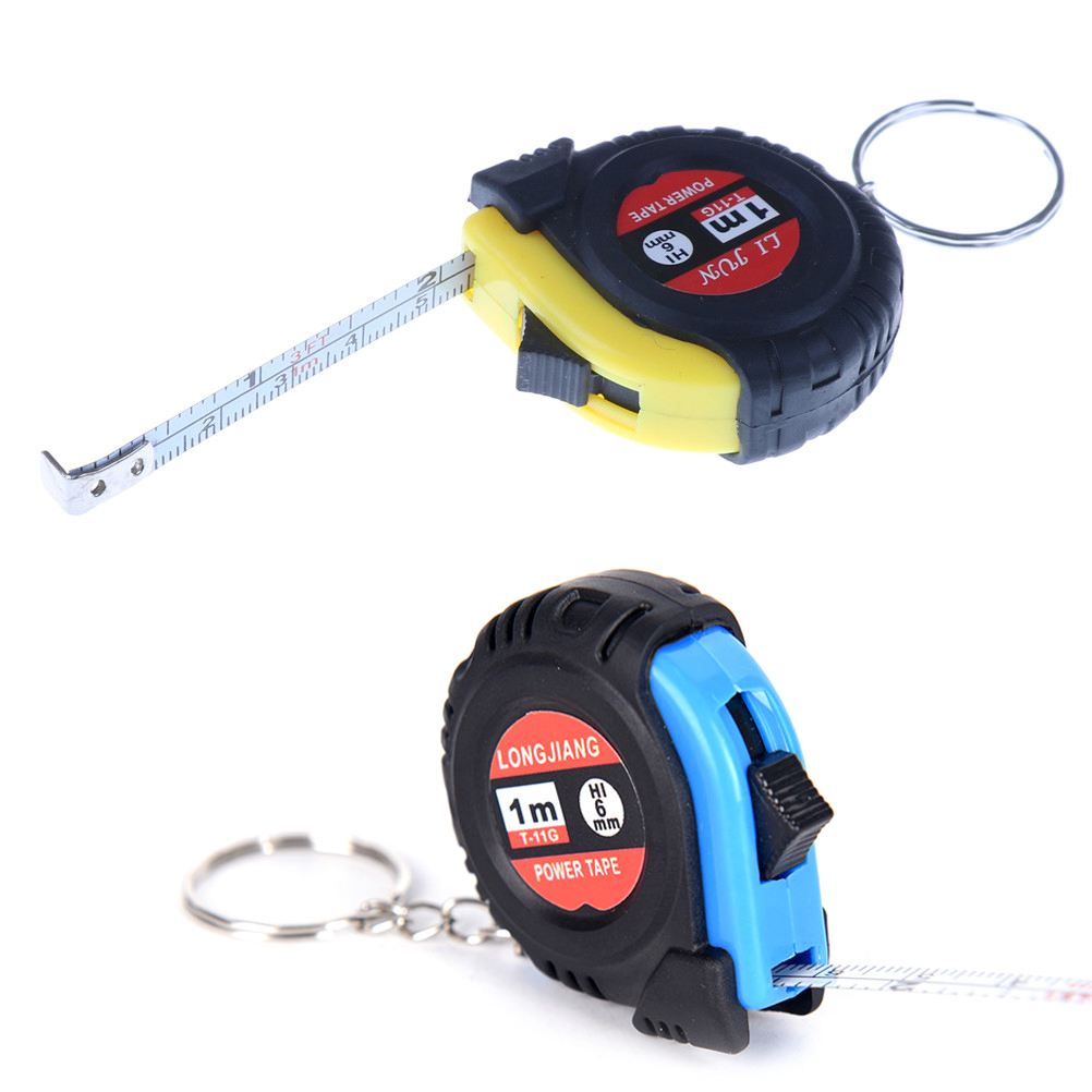 CHUA [Ready Stock]Mini Tape Measure With Key Chain Plastic Portable 1m ...