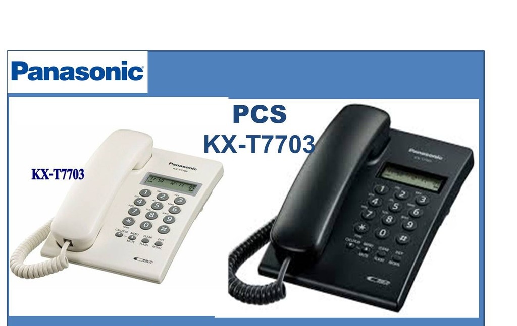 พร้อมส่ง KX-T7703 Panasonic T7703 สีดำ / ขาว โทรศัพท์บ้าน T7703 มีหน้า ...