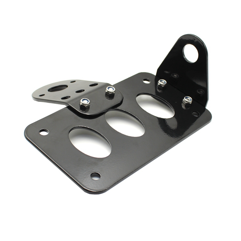 Motorcycle Side Mounted Tail Light Frame License Plate Bracket Retro ...
