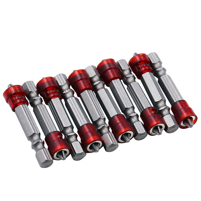 1/4" Screwdriver Bits Red Head Magnet Driver Hex Shank With Magnetizer ...