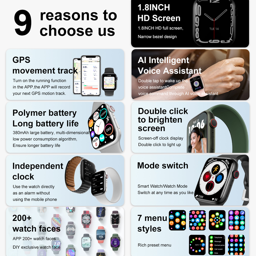 Original Finow DT7 Pro Smartwatch 45mm Series 7 S7 Smart Watch Men 1.8 ...