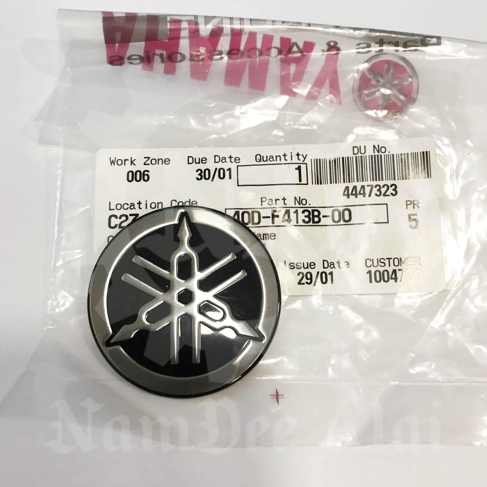 YAMAHA แท้ศูนย์ โลโก้ส้อมเสียง 3D ขนาด 4.5 ซม สีเงิน (40D-F413B-00 ...