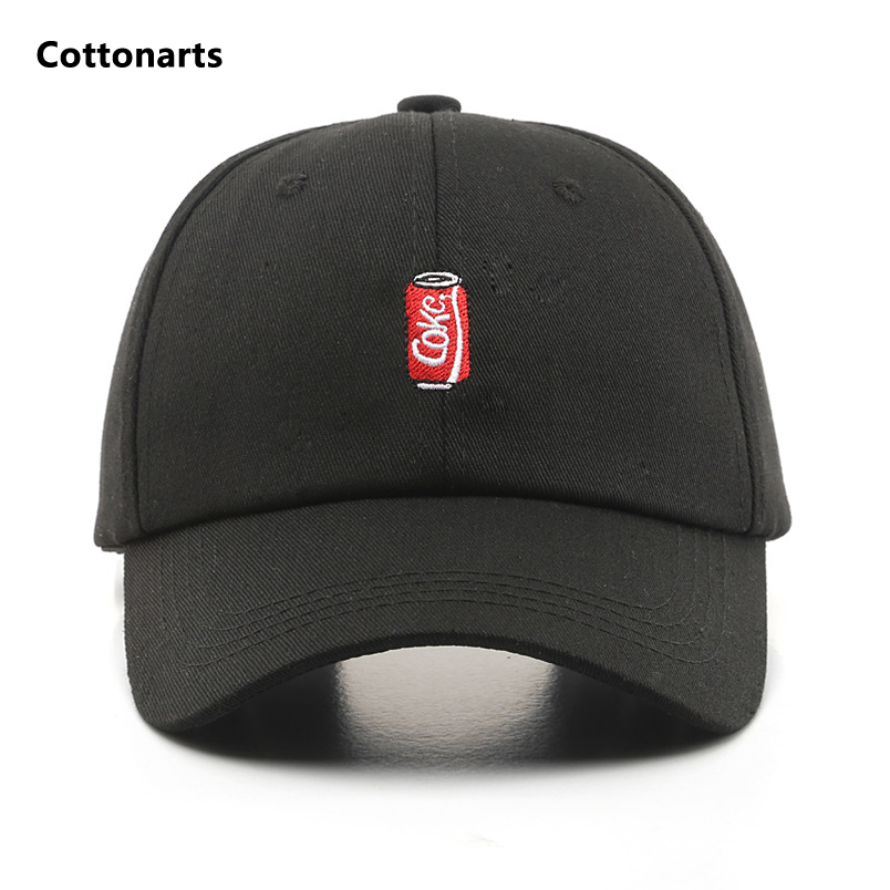 Uni Summer Baseball Cap Coke Letter Embroidery Baseball Cap Pop Cans ...