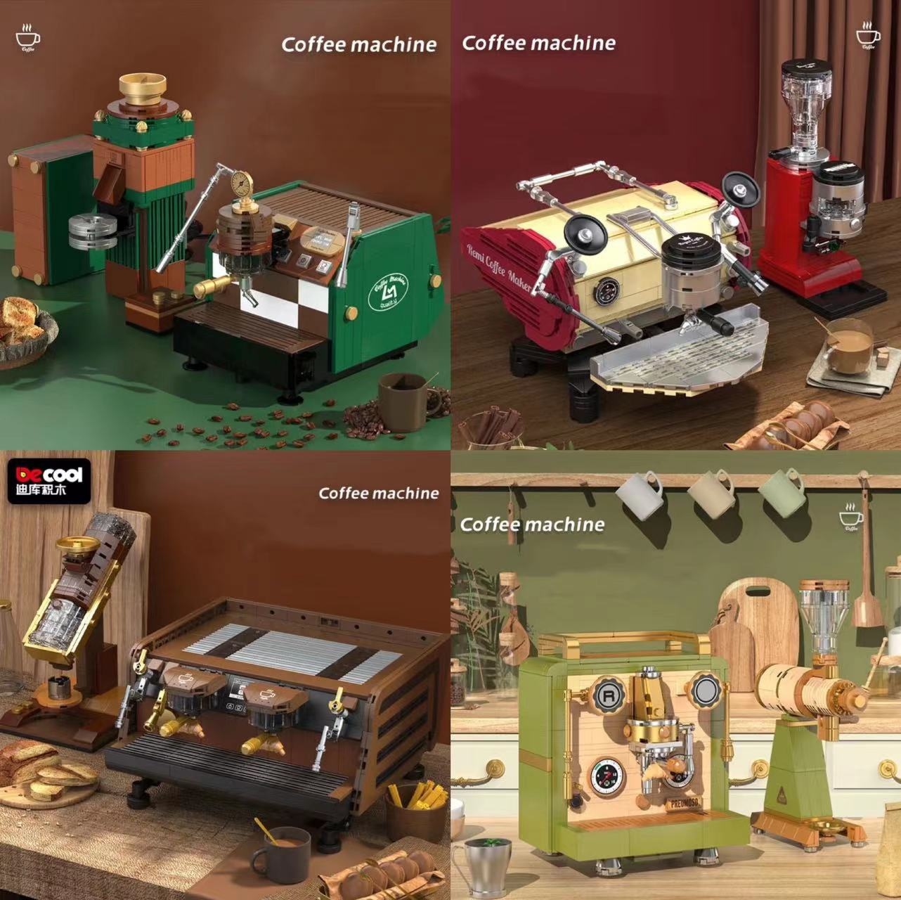 Creative Coffee Machine Retro Modern Machine High Simulation Assembly ...