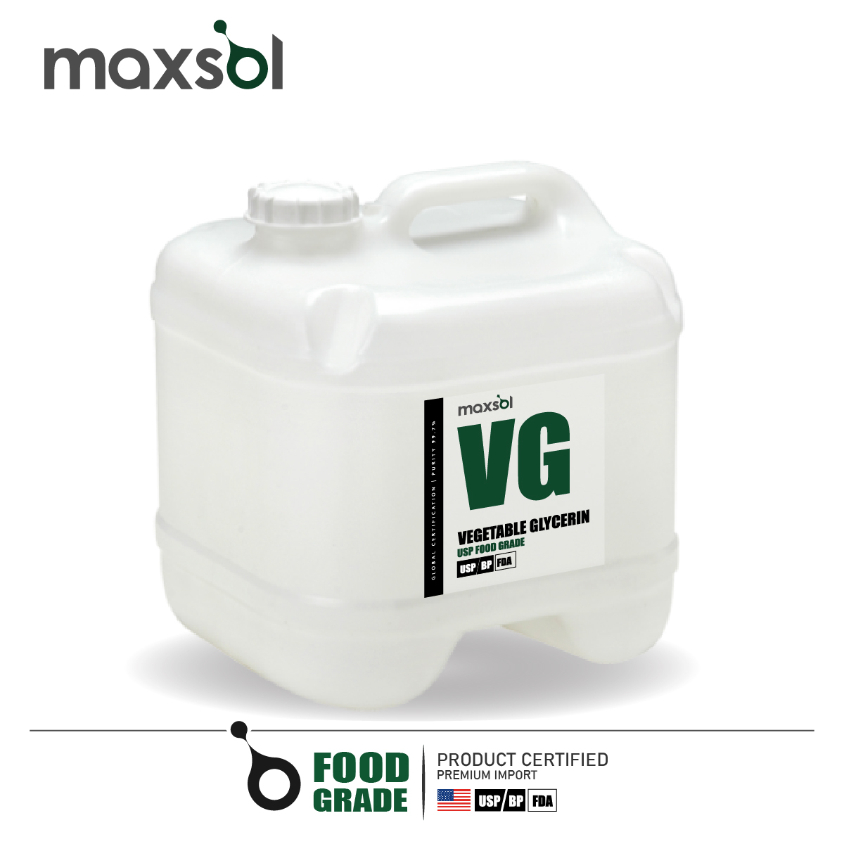 VG Vegetable Glycerin USPFood Grade Import กลีเซอรีนเหลว เกรดยาอาหาร - Maxsol - ThaiPick