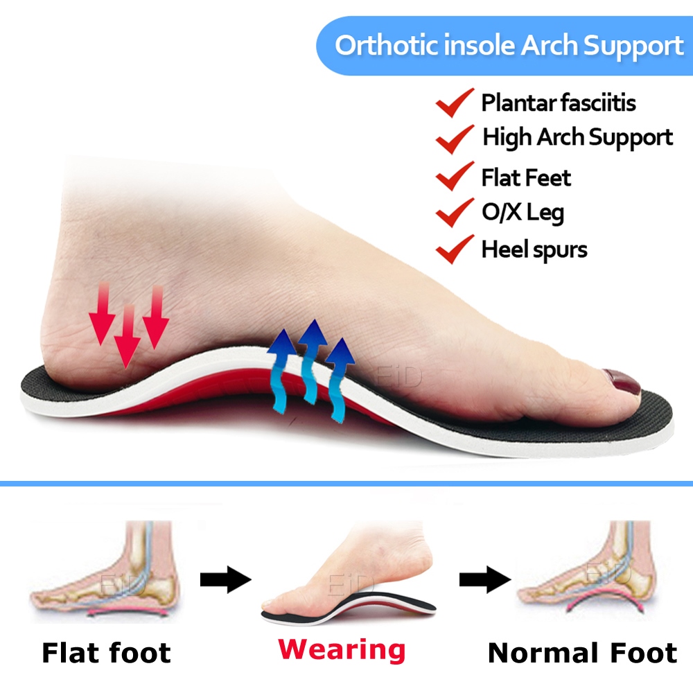 Premium Orthotic Gel High Arch Support Insoles Gel Pad 3d Arch Support ...