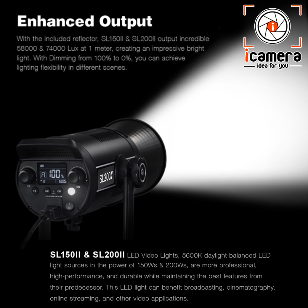ผ่อน 0%** Godox LED SL200 II - LED Video Light ( SL-200 II 5600K 200W ...