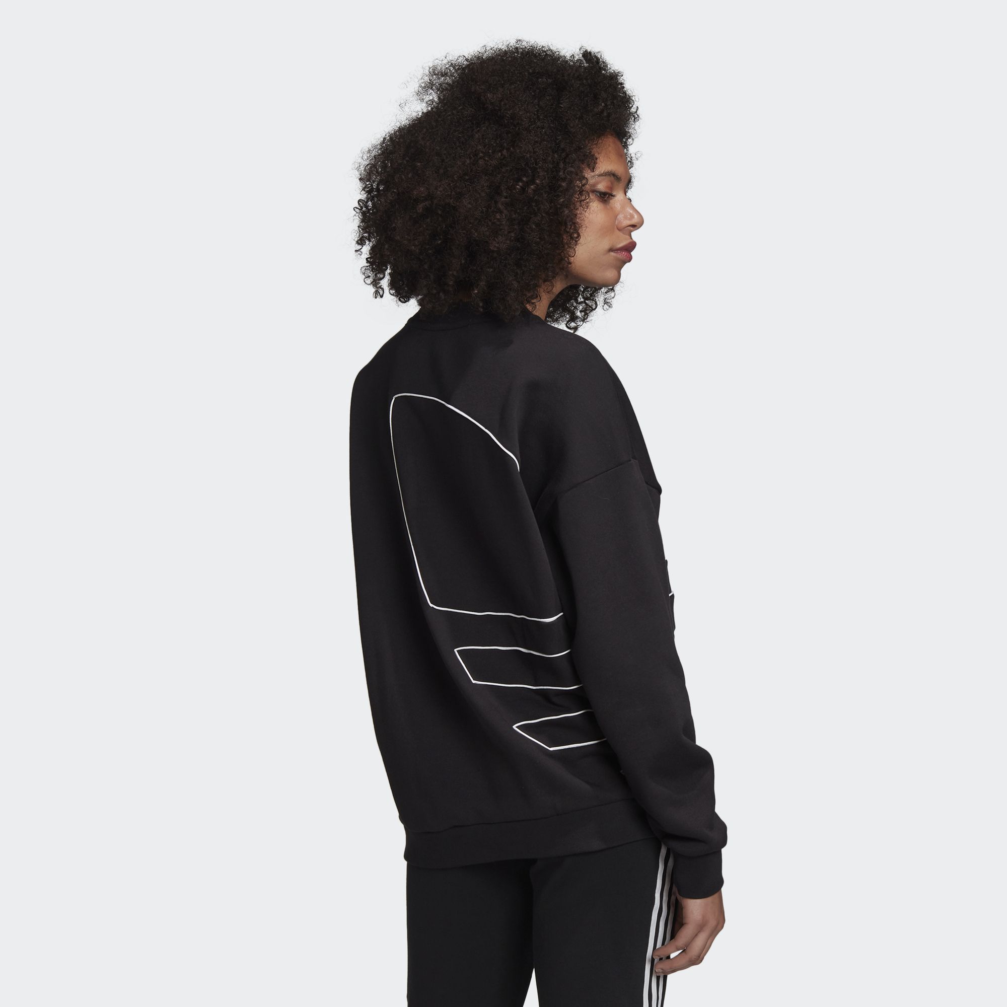 adidas ORIGINALS Large Logo Sweatshirt ผู้หญิง สีดำ GD2415 - adidas ...