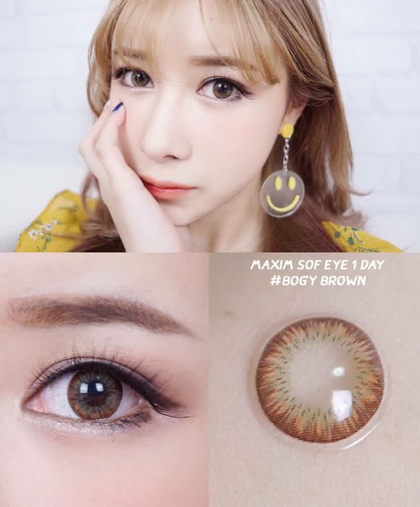 Maxim Sof Eye 1Day Color คอนแทคเลนส์สีรายวัน (1 Box : 5 Pairs) | Lazada.co.th