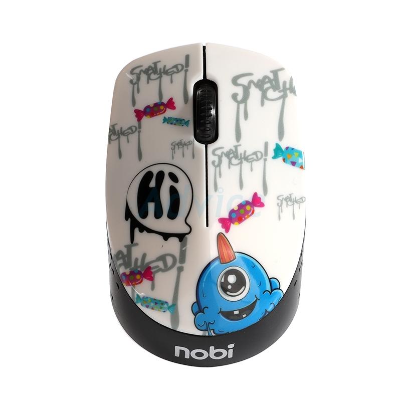 NOBI เมาส์ Wireless Optical Mouse (NM-68) White | Lazada.co.th