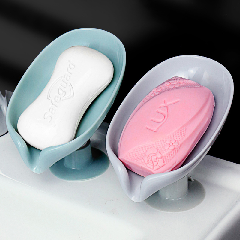 Leaf Shape Soap Box Drain Soap Holder Box Bathroom Shower Soap Holder ...