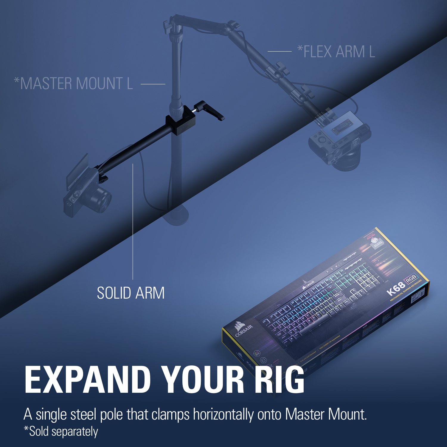 Elgato Streaming Accessories MULTI MOUNT SYSTEM - SOLID ARM - Corsair - ThaiPick