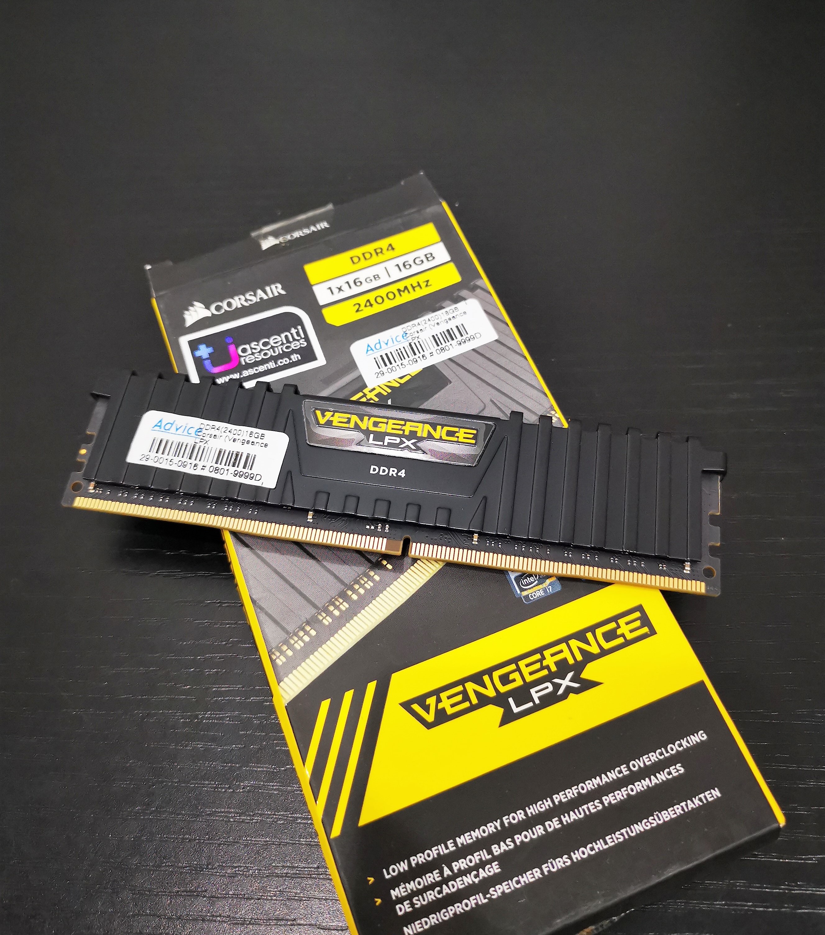 RAM Corsiar VENGEANCE LPX DDR4 16GB/2400 หลายชนิด อ่านก่อนนะครับ ...
