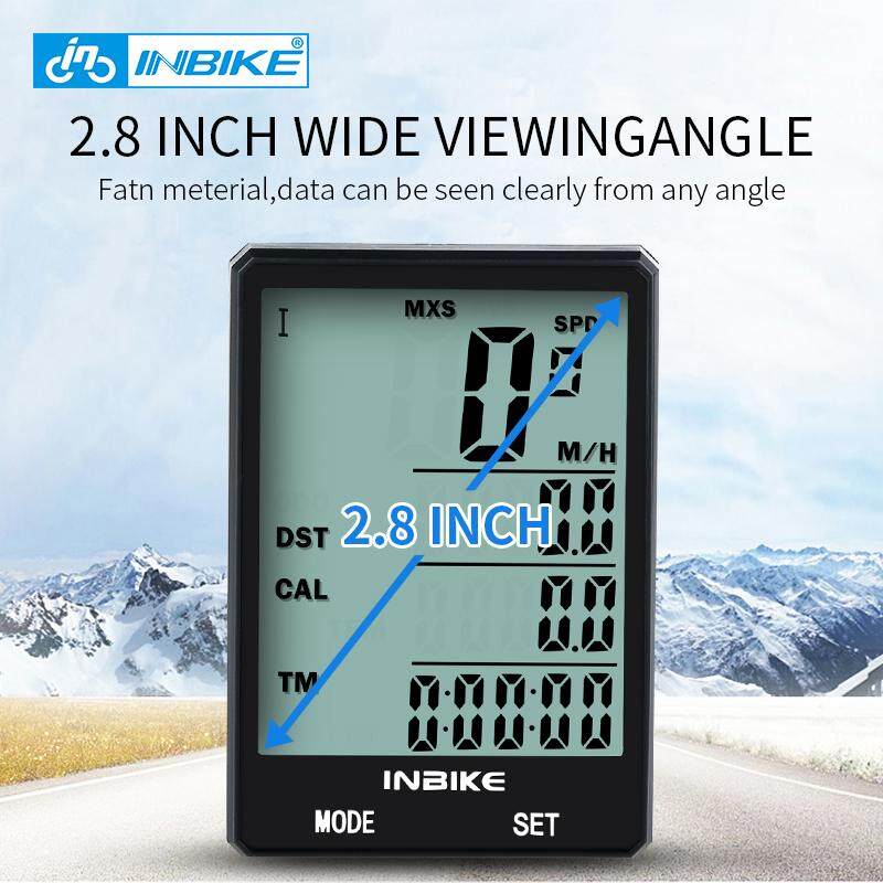 INBIKE Wired 2.8 Large Screen Bicycle Computer Bike Computer Rainproof Speedometer Odometer ...
