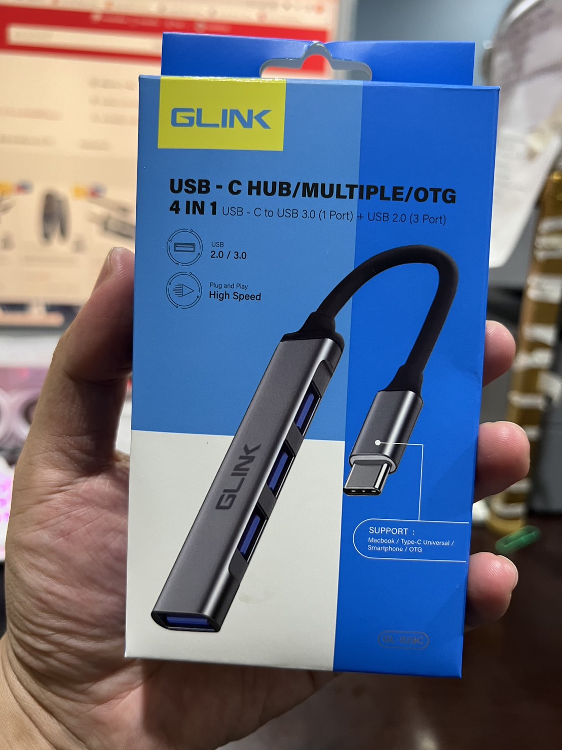 Glink GL-029A , GL-029C USB & USB-C to USB ตัวเพิ่มช่อง USB HUB 4 Port ...