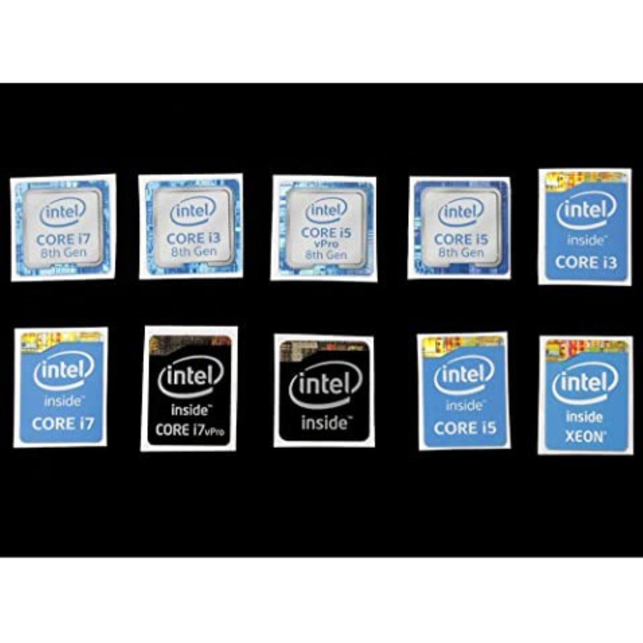 สติ๊กเกอร์ SET2 Intel Core i3i5i7i9 Gen 6-11 Sticker ตกแต่งNotebook ...