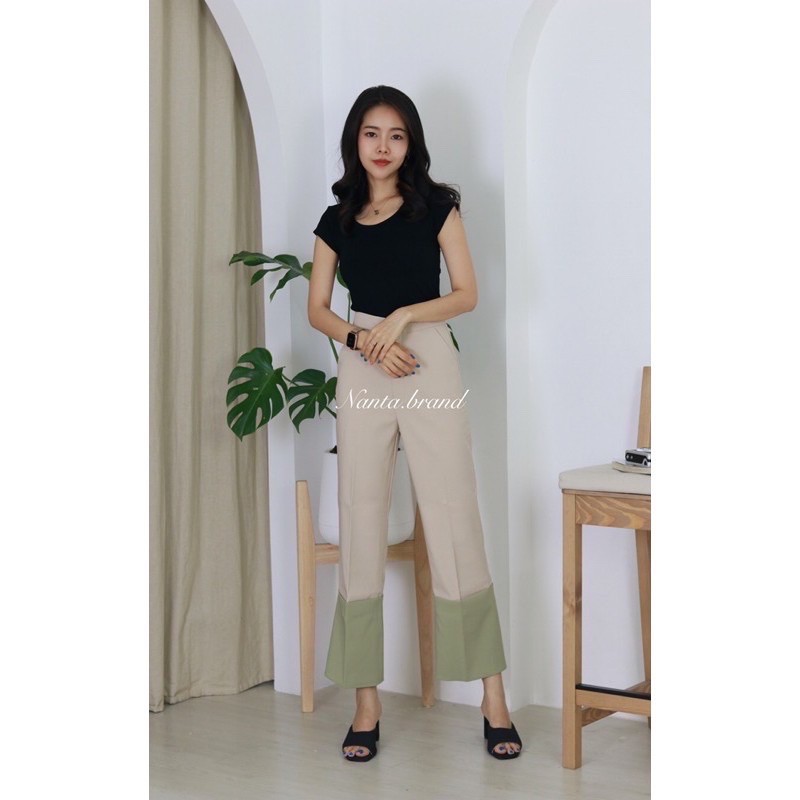 โปรโมชั่น️เฉพาะเดือนนี้TWO TONE LADY PANTS กางเกง 8 ส่วน - lsleta ...