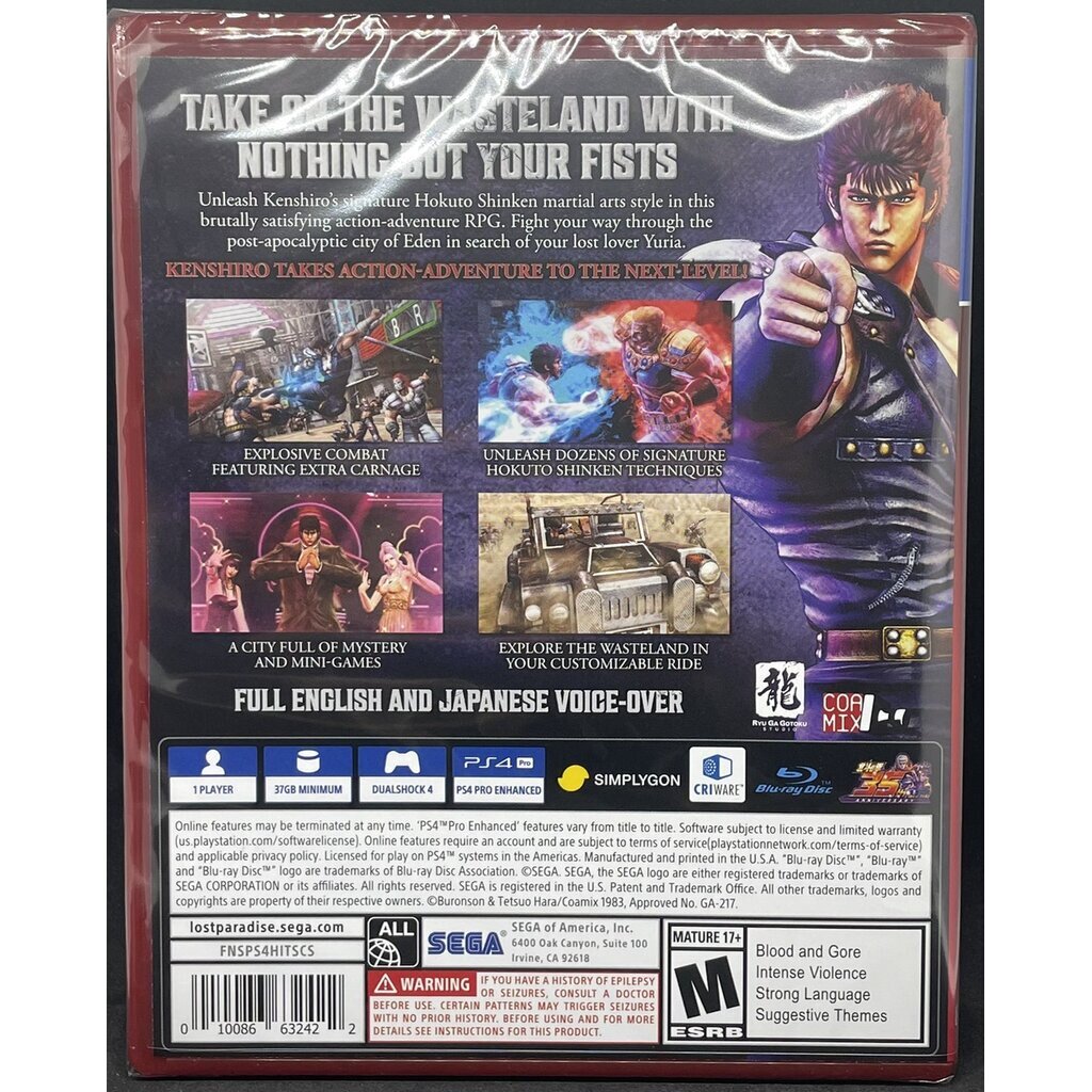Fist of the North Star Lost Paradise PS4 Games มือ 1 New [แผ่นเกมส์ PS4 ...