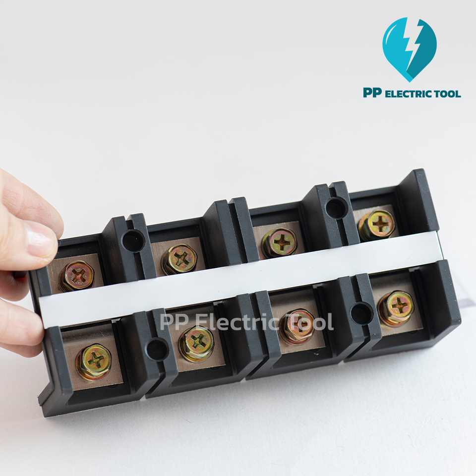 เทอร์มินัสต่อสายไฟ เทอร์มินอลบล็อก Terminal Block 4 ช่อง 100a Tc 1004