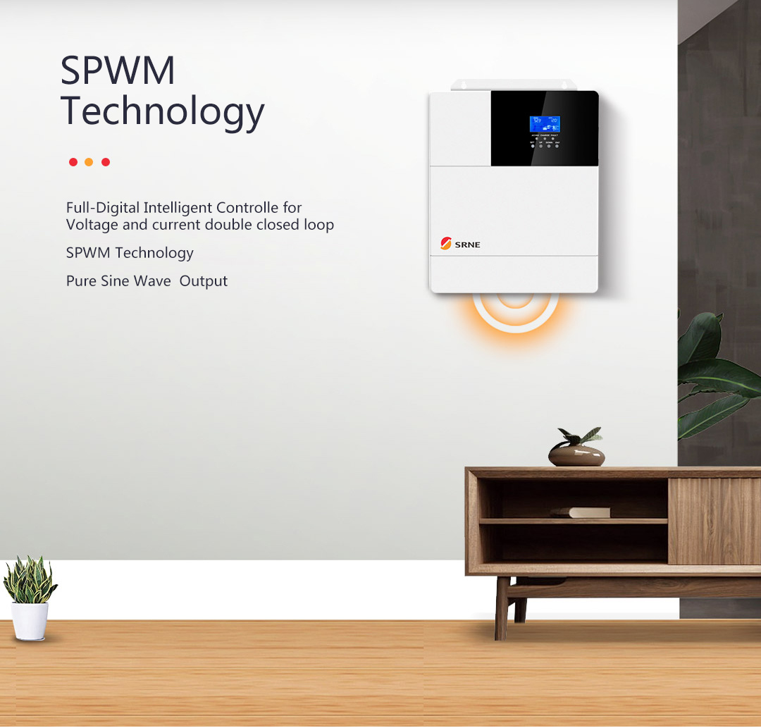 3KW Off Grid 24V Hybrid Solar Inverter 60A Built In MPPT Controller ...