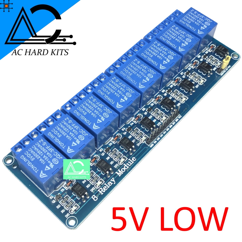 Module Relay 5V 8 Channel Active LOW โมดูลรีเลย์ 5V - AC Hardkits ...