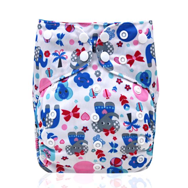 PORORO digital print AIO reusable diaper nappies with 2 bamboo boosters ...