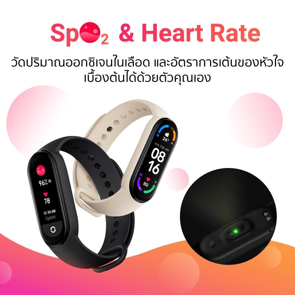 ประกัน1ปีศูนย์11แห่งทั่วไทย +พร้อมส่ง???? xiaomi Mi Band 6 SpO2 วัด ...