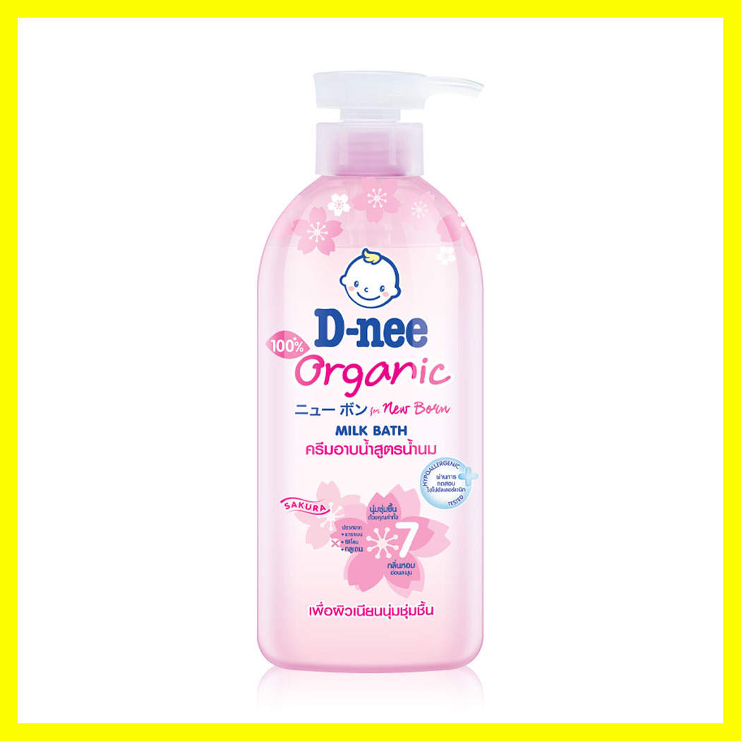 D-nee Baby Milk Bath Organic Sakura 450ml - KONNIE&COCO - ThaiPick