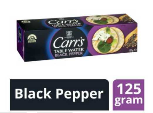 Carr's Table Water Crackers Black Pepper 125g - Route 88 Deli - ThaiPick